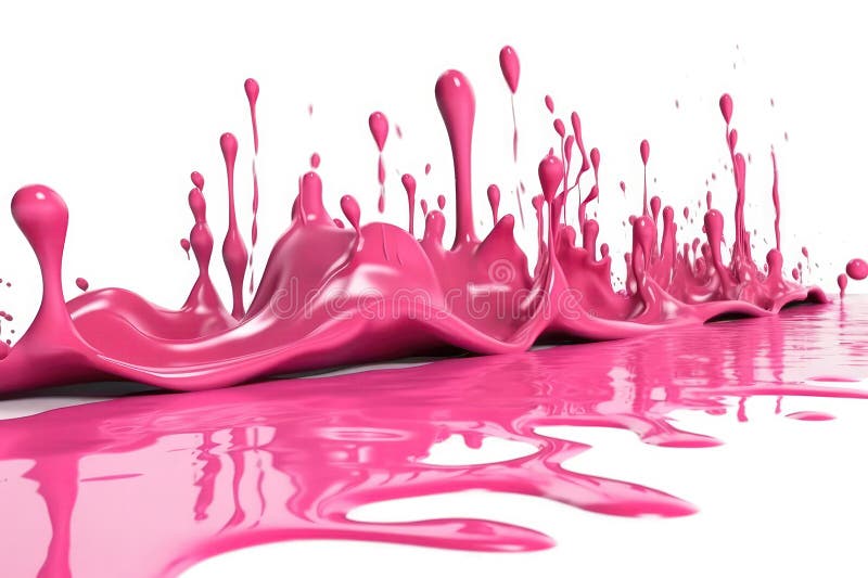 Pink Liquid Drips Off Background. Generative AI Stock Illustration ...