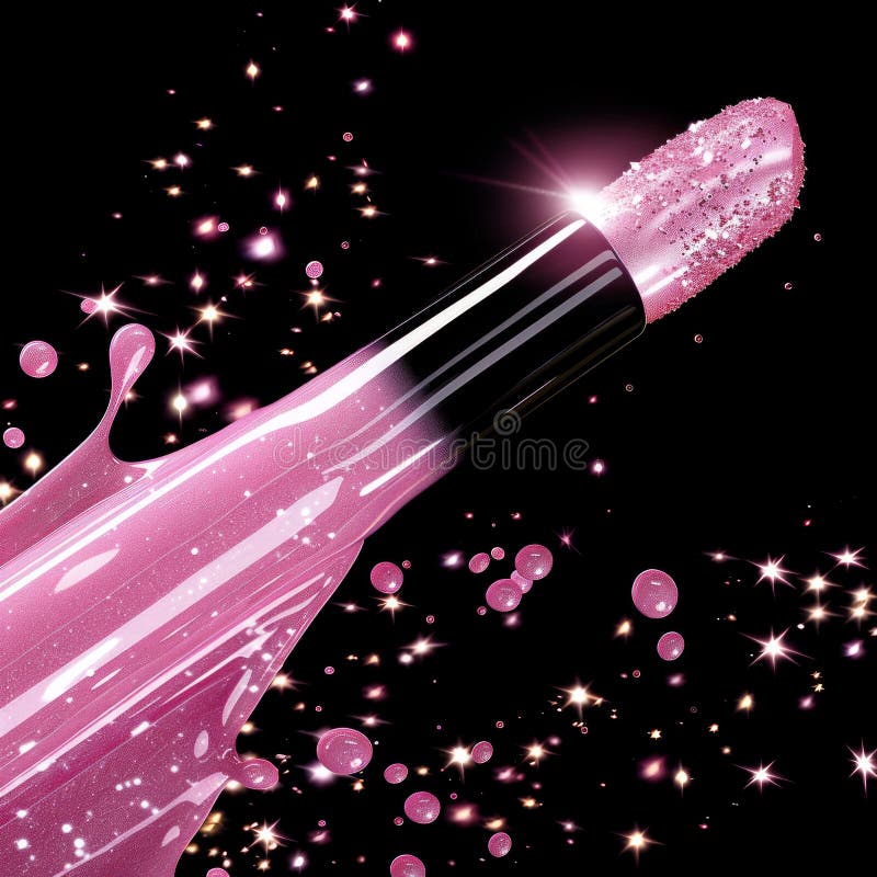 Pink Liquid Pouring Out of a Bottle Stock Image - Image of colorful ...