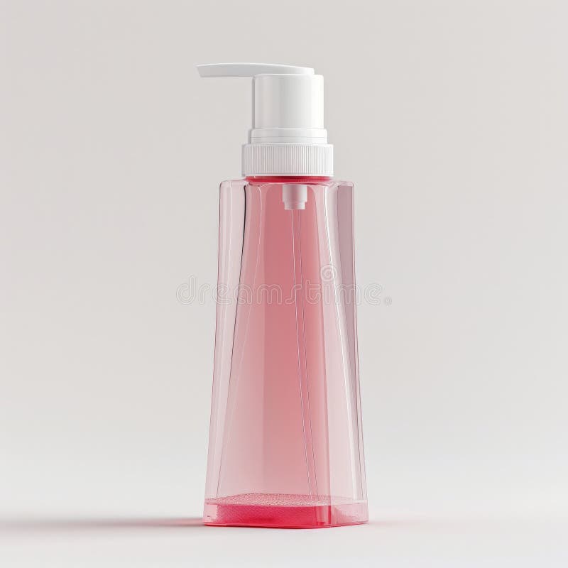 Pink Liquid Soap Dispenser on Plain Background Stock Image - Image of ...