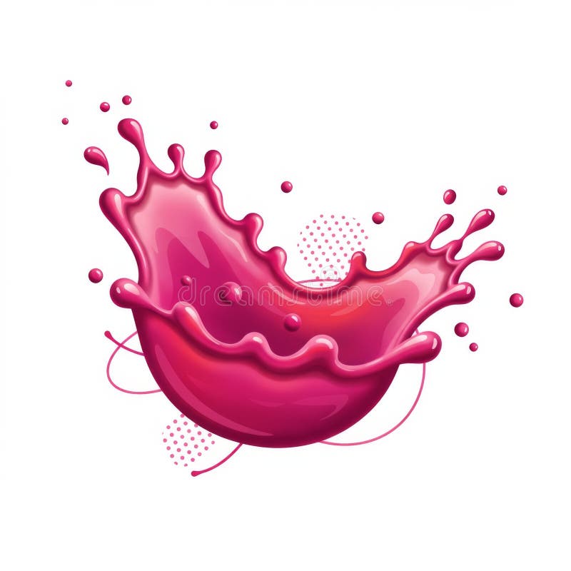 Pink Liquid Splash Design Element Stock Illustration - Illustration of ...