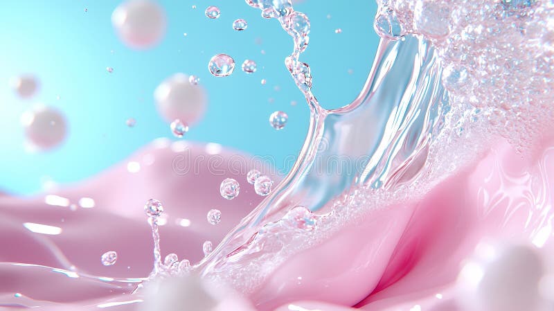 Pink liquid splash texture stock illustration. Illustration of liquid ...