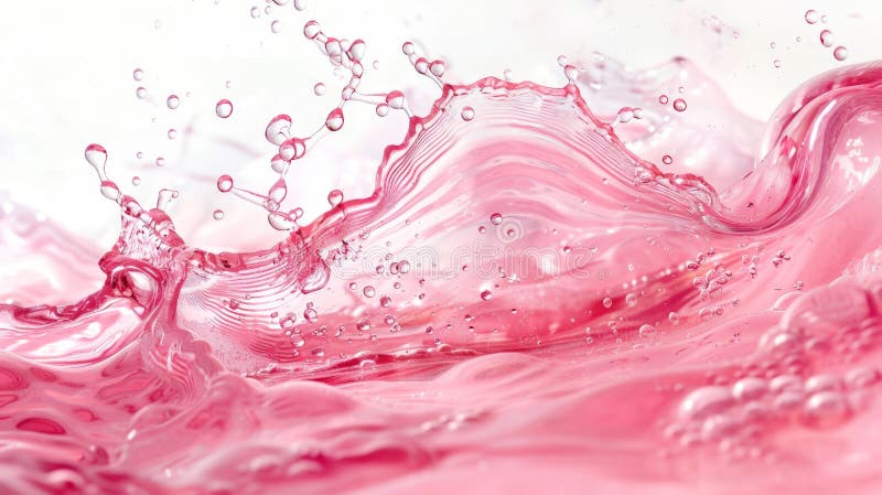 Pink Liquid Splash on White Surface Stock Photo - Image of pouring ...