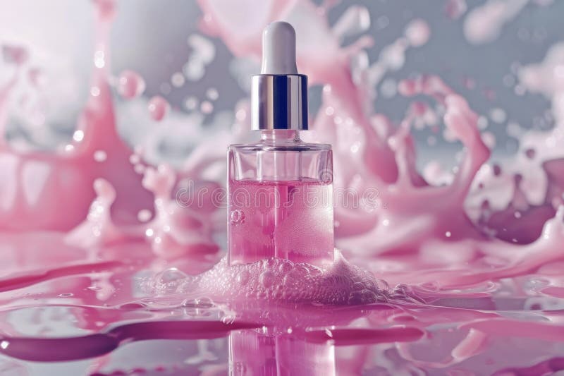 Pink Liquid on Pink Surface Stock Image - Image of gift, champagne ...