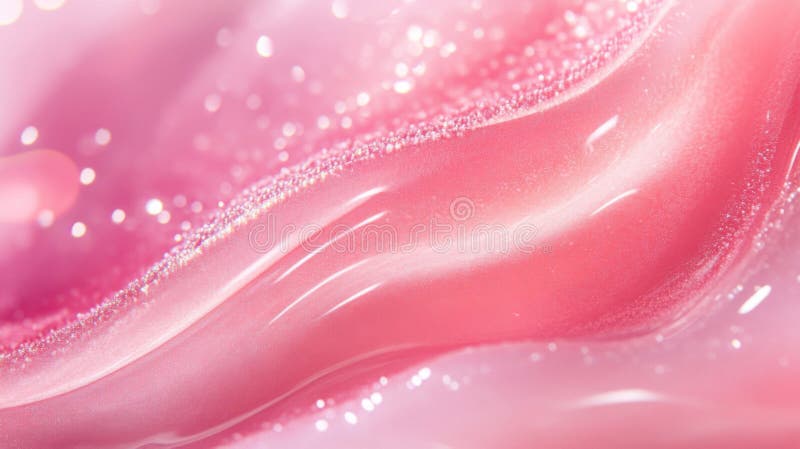 Pink Liquid Texture with Shimmering Bubbles Stock Illustration ...