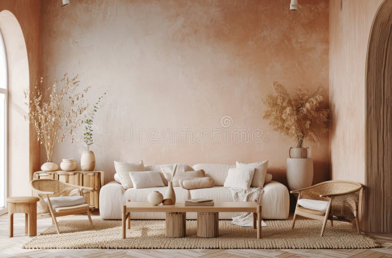 Pink Living Room Backdrop Living Room Stock Image - Image of pink ...