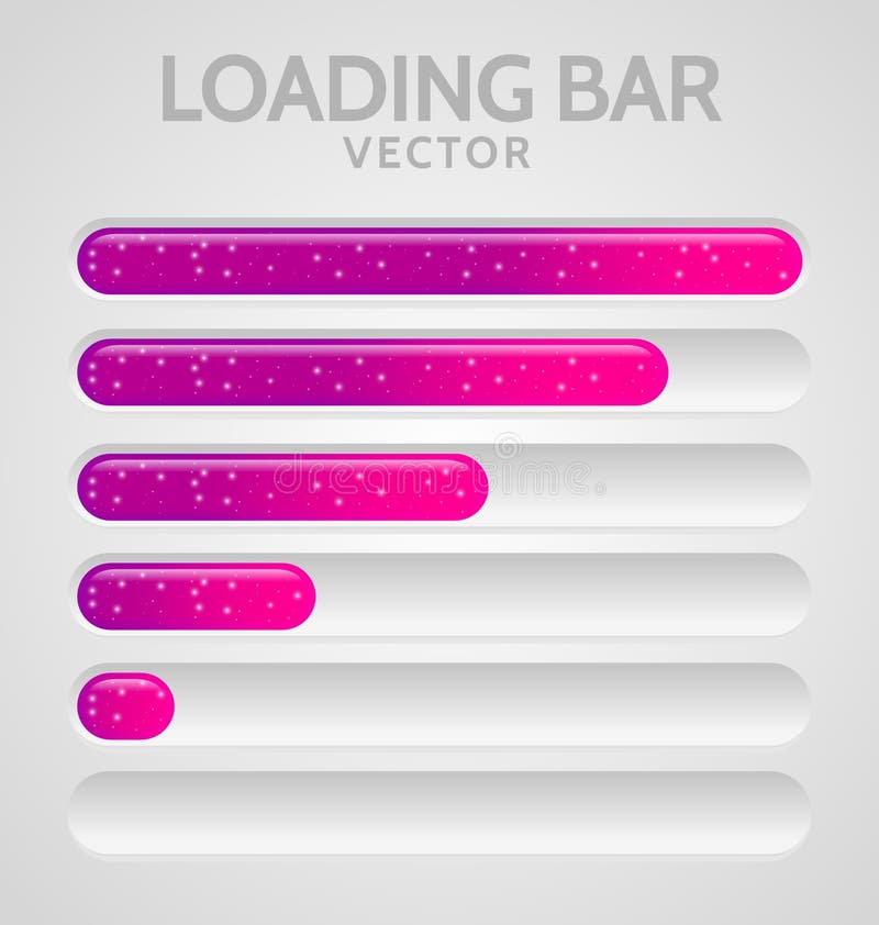 Pink Loading Bars stock illustration. Illustration of browse - 25200137