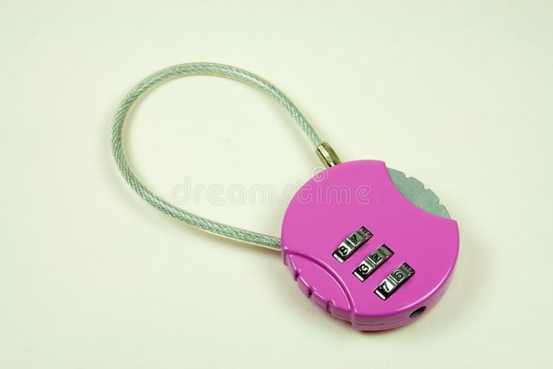 Pink lock stock image. Image of grey, combination, stainless - 20736669