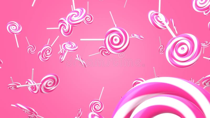 Pink Lollipops on a Pink Background. Stock Footage - Video of ...