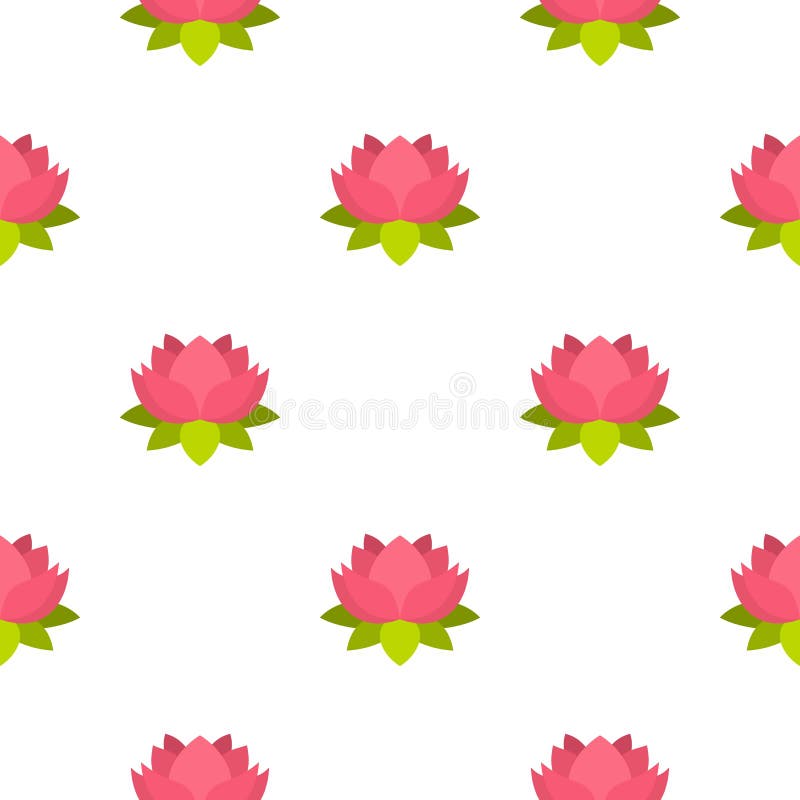 Pink Lotus Flower Pattern Seamless Stock Vector - Illustration of ...