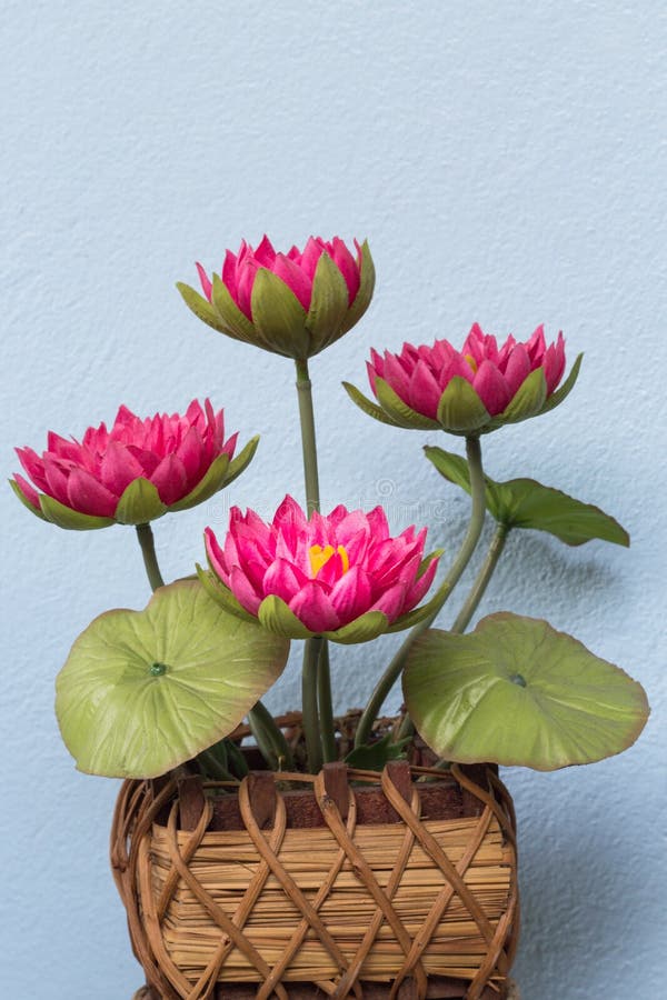 Pink lotus handmade. stock photo. Image of pink, spring - 49724788