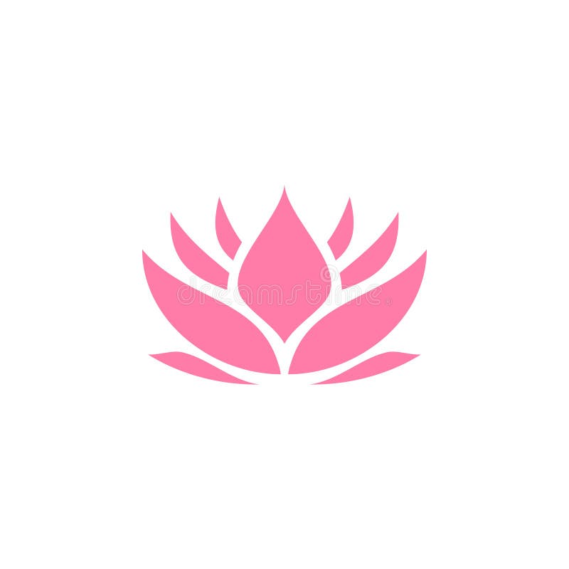 Pink Lotus Icon Design Template Vector Isolated Stock Illustration ...