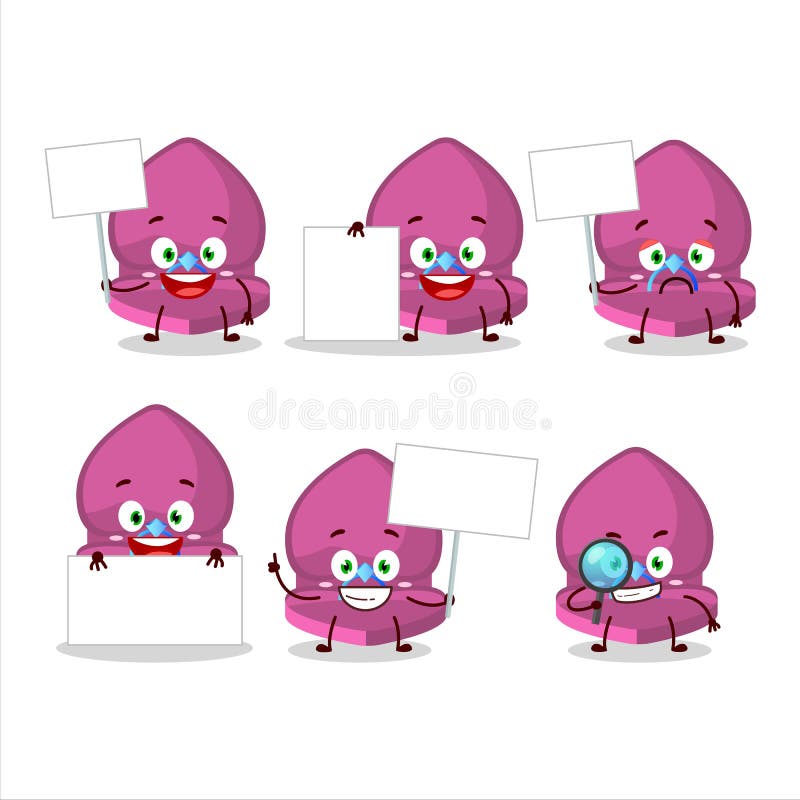 Pink Love Ring Box Cartoon Character Bring Information Board Stock ...