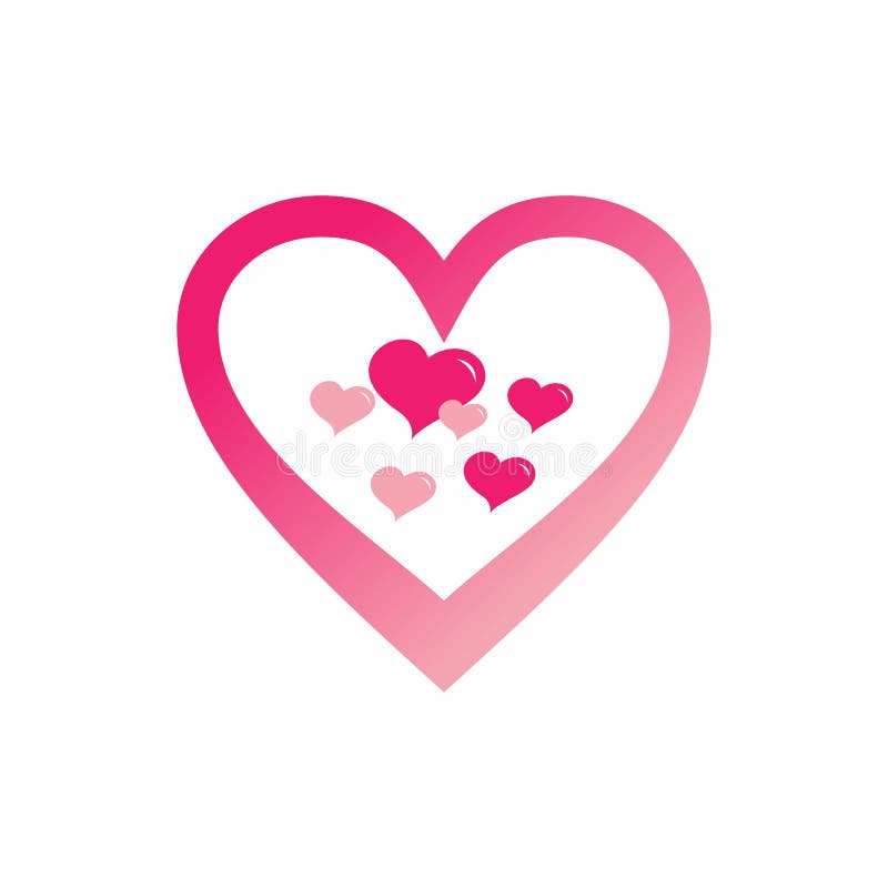 Pink love sign logo stock vector. Illustration of vector - 208971170