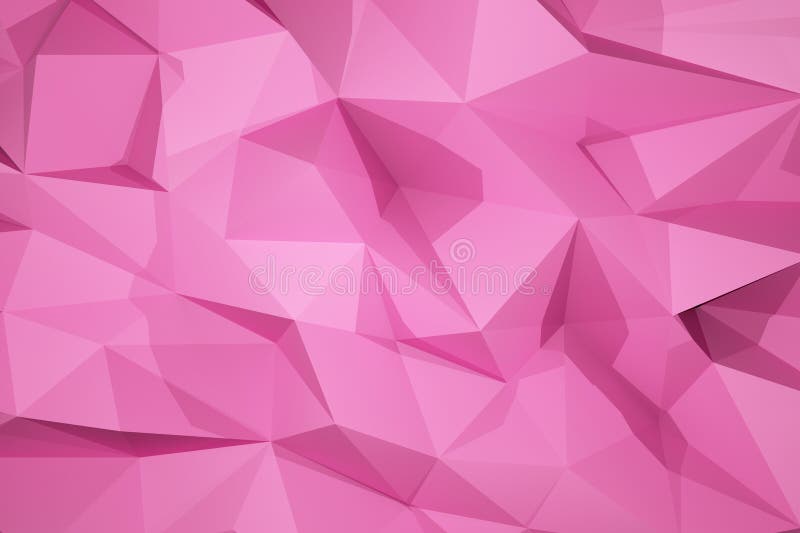 Pink Low Poly Background 3d Render Color Stock Illustration ...