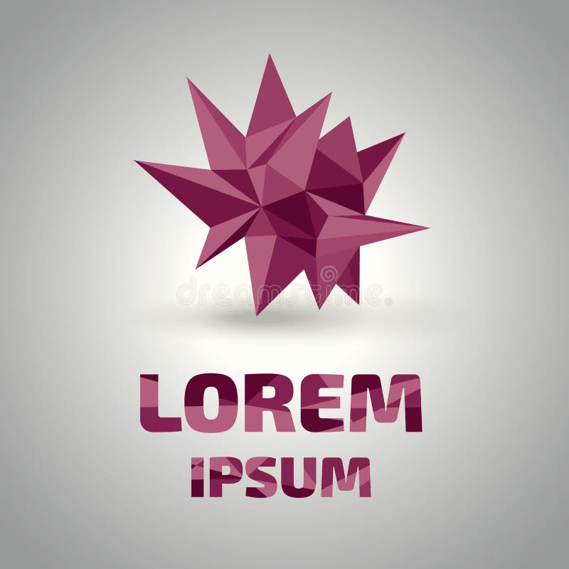 Low poly crystal logo stock vector. Illustration of sign - 122474048