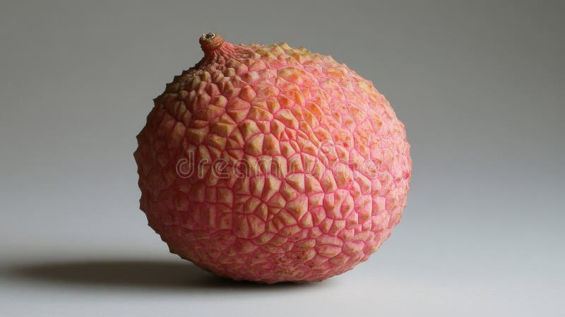 Pink Lychee Fruit Closeup Studio Shot Stock Illustration - Illustration ...
