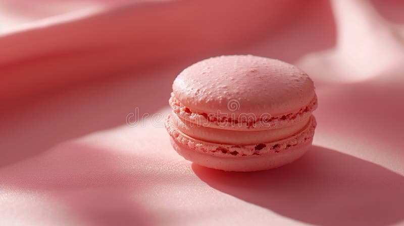 Pink Macaron on Pink Background Stock Illustration - Illustration of ...