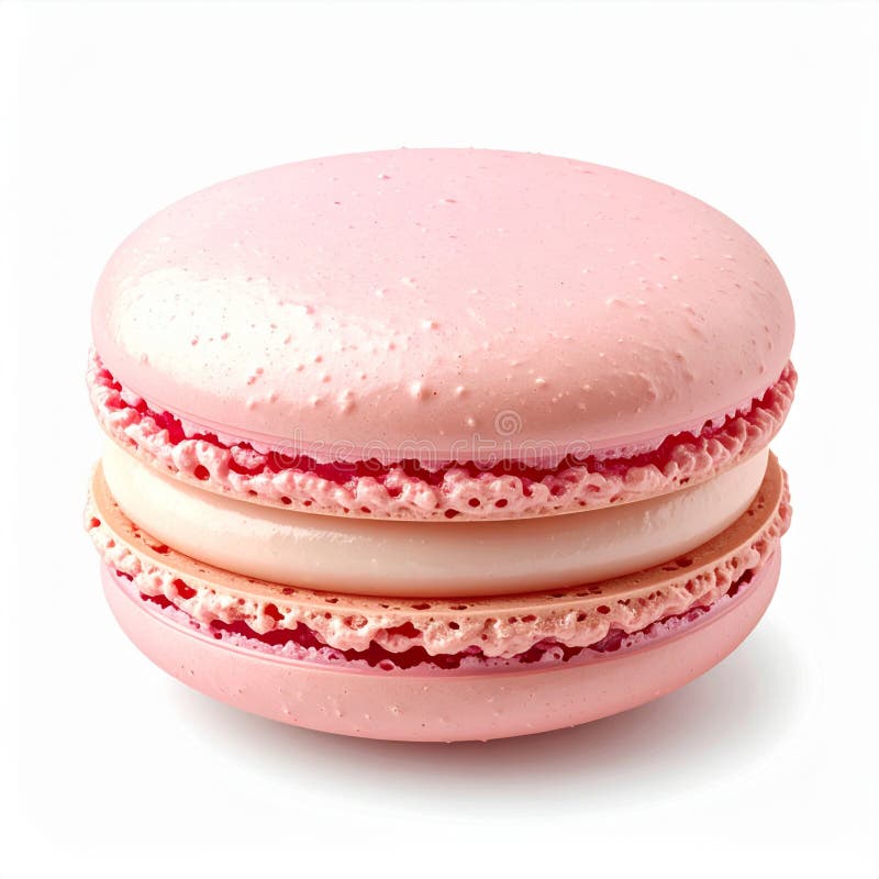 Pink Macaron on White Background Stock Illustration - Illustration of ...