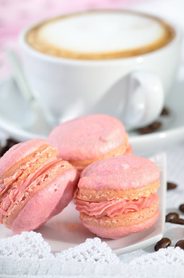 Pink macarons stock photo. Image of gourmet, candy, macaron - 28932690