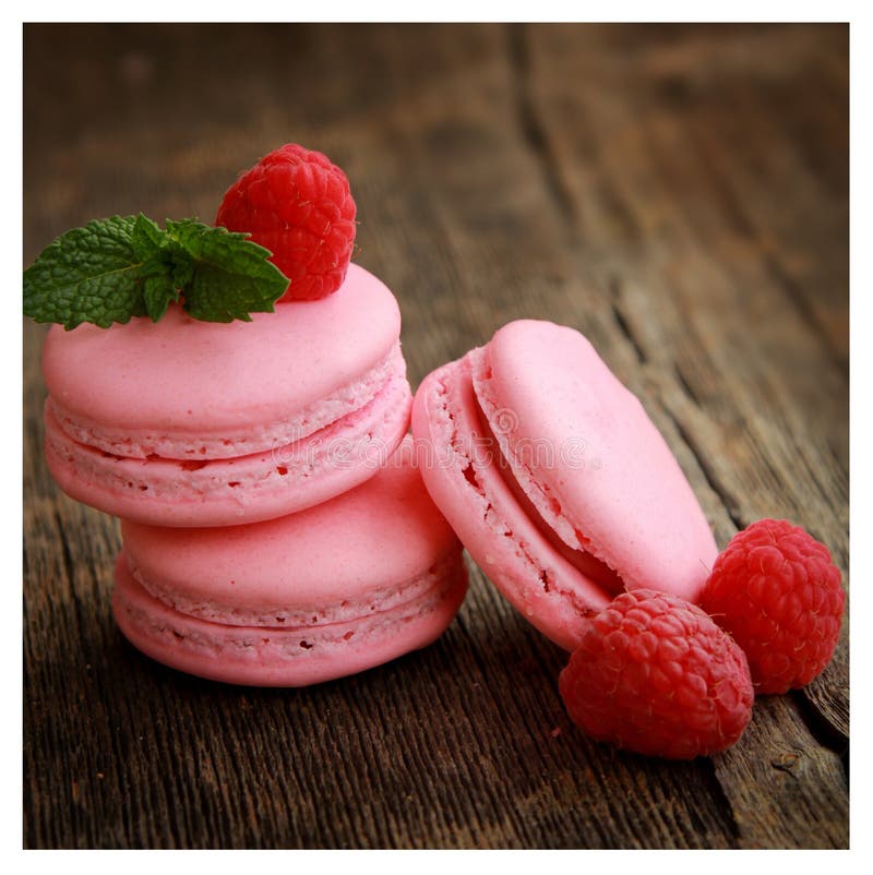 Colorful Macaroons in a Gift Box and Roses Stock Photo - Image of ...