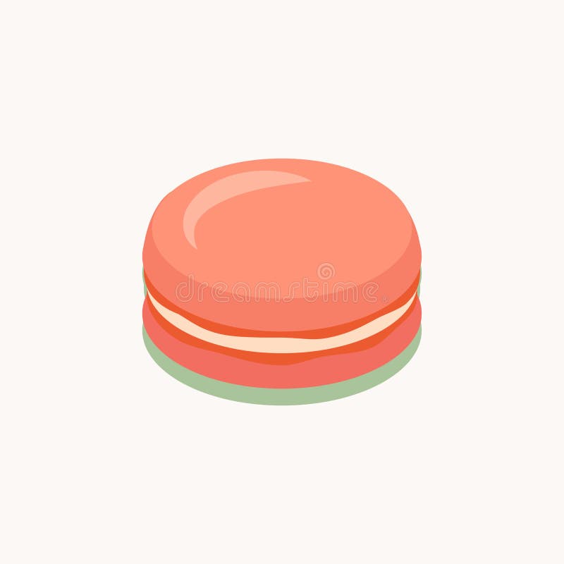 Pink macaroon icon stock vector. Illustration of traditional - 255540618