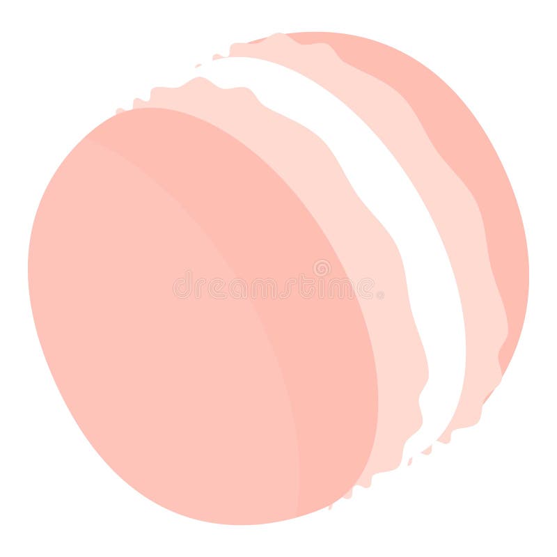 Pink Macaroon Icon, Isometric Style Stock Vector - Illustration of ...