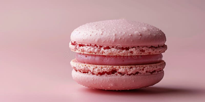 Pink Macaroon on Pink Surface Stock Image - Image of contrast, dessert ...
