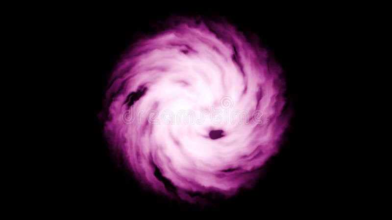 Pink Magic Portal Circle Seamless Loop. Abstract Cyclone on Black ...