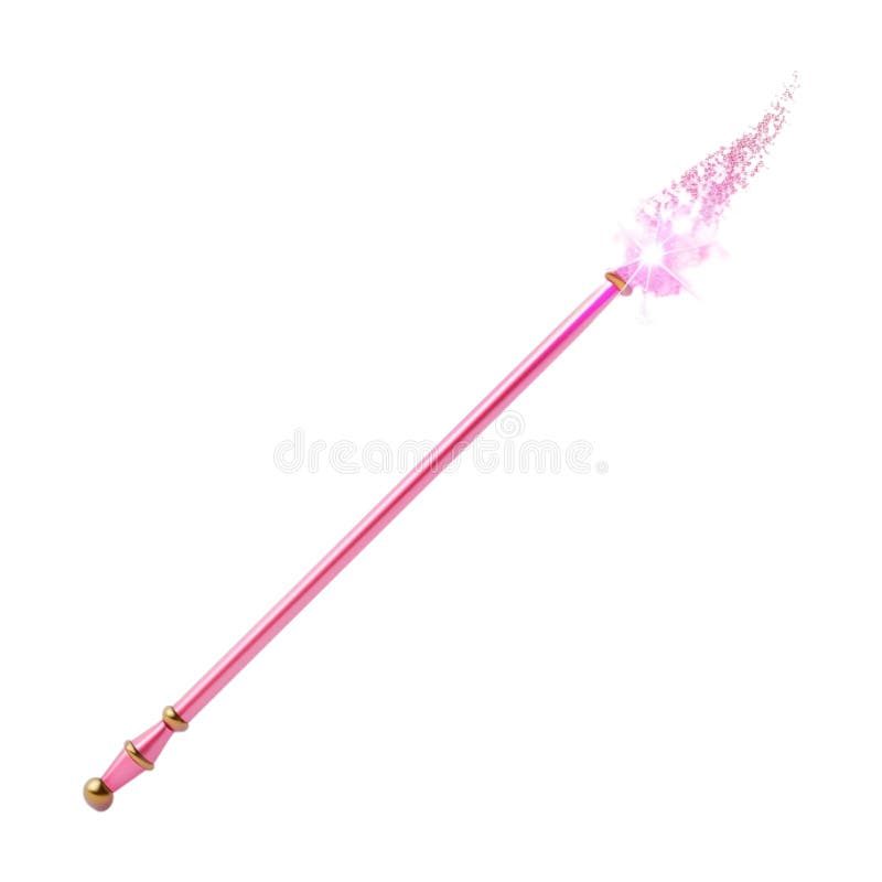 Pink Magic Wand on Transparent Background - Ai Generated Stock ...