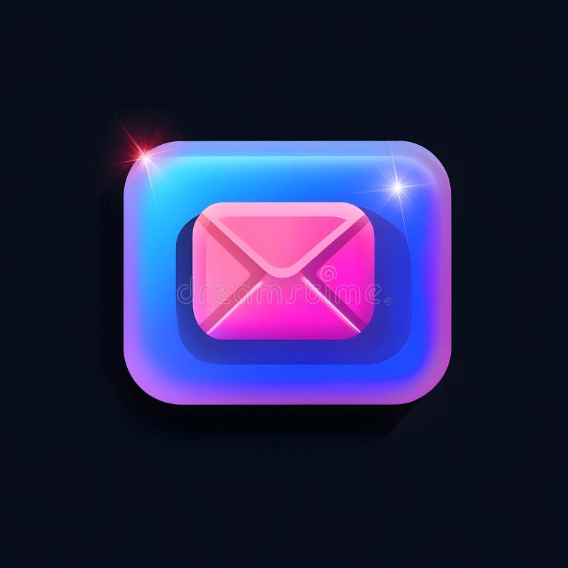 Pink Mail E-mail Message Letter Icon Logo Symbol Stock Illustration ...