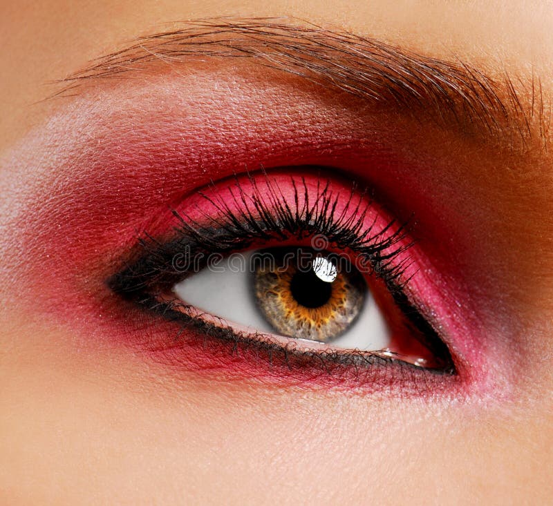 Pink make-up stock image. Image of girl, bride, macro - 3999459