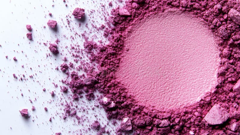 Pink Makeup Powder Swatch and Crumbles Displayed Stock Illustration ...