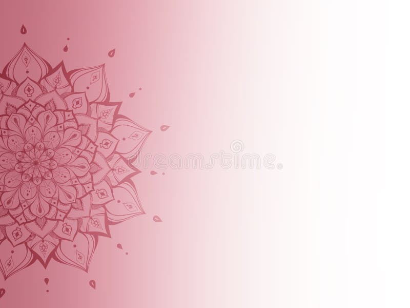 Pink Mandala Design for Background or Backdrop Stock Illustration ...