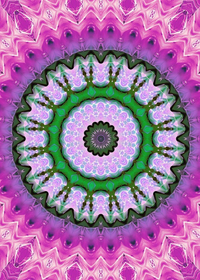 Pink mandala pattern stock illustration. Illustration of flower - 166657202
