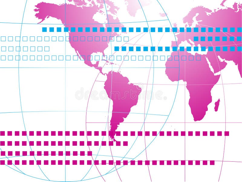 Pink map stock vector. Illustration of blue, sphere, digital - 6671659