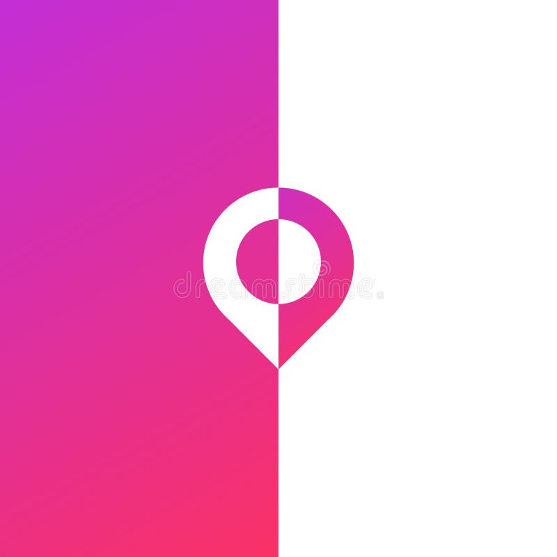 Pink Map Pins Sign Location Icon. Vector Illustration Stock ...