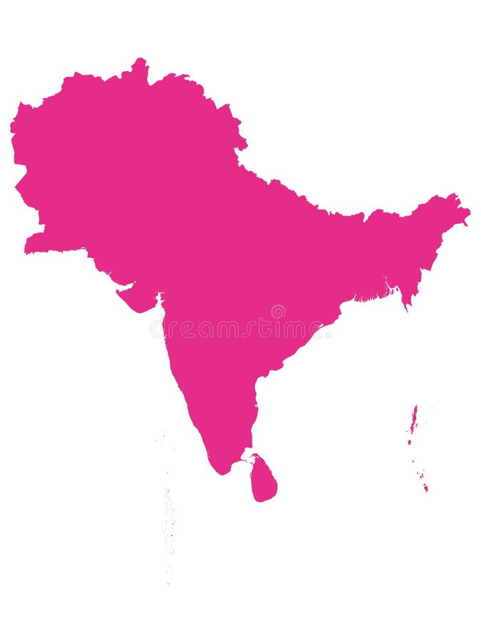 Pink Map of Southeast Asia stock vector. Illustration of detailed ...