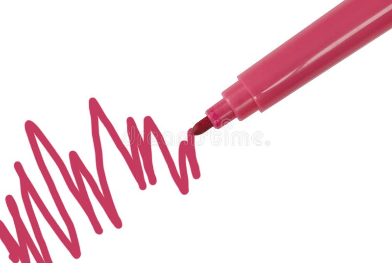 Pink pen stock photo. Image of teacher, white, colors - 14821724