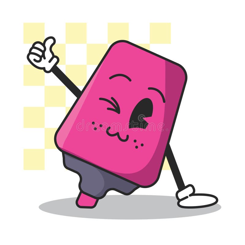 Pink Marker Cartoon. Vector Stock Illustration - Illustration of ...