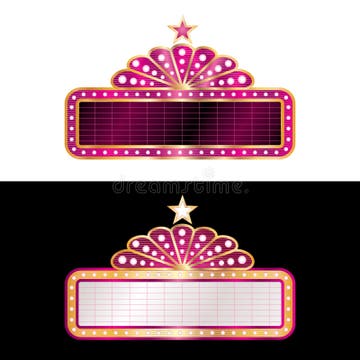 Blank Marquee Sign Pink Stock Illustrations – 96 Blank Marquee Sign ...