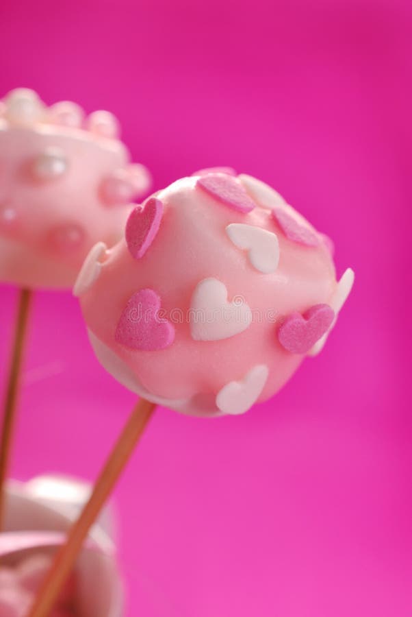 Pink Marshmallow Pops for Valentine Stock Image - Image of ...