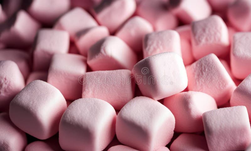 Pink Marshmallows As Background, Closeup Stock Illustration ...