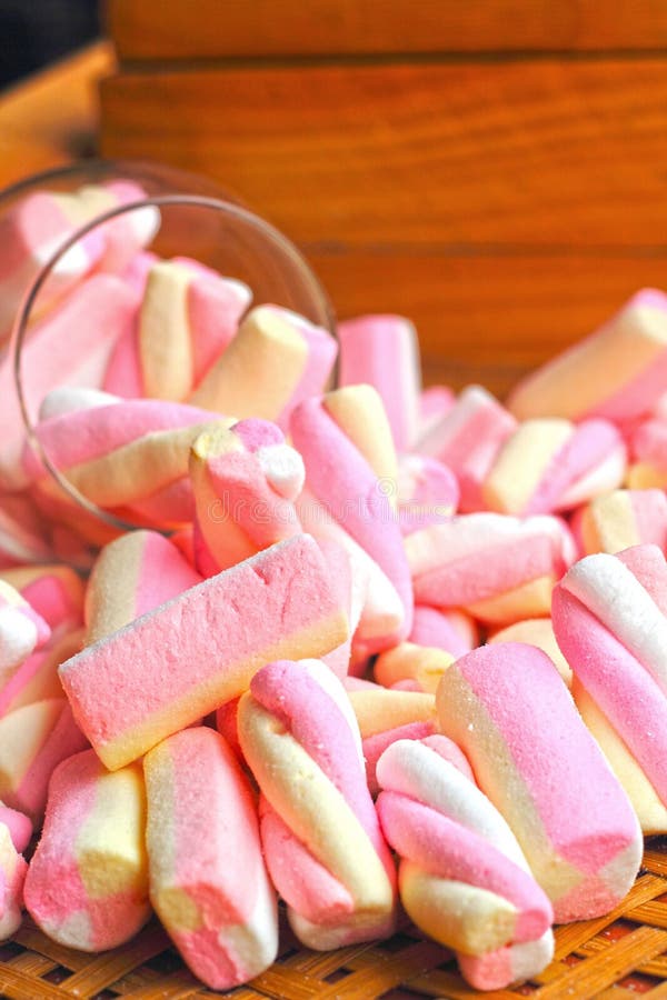 Pink marshmallows stock photo. Image of bowl, warm, snack - 33033730