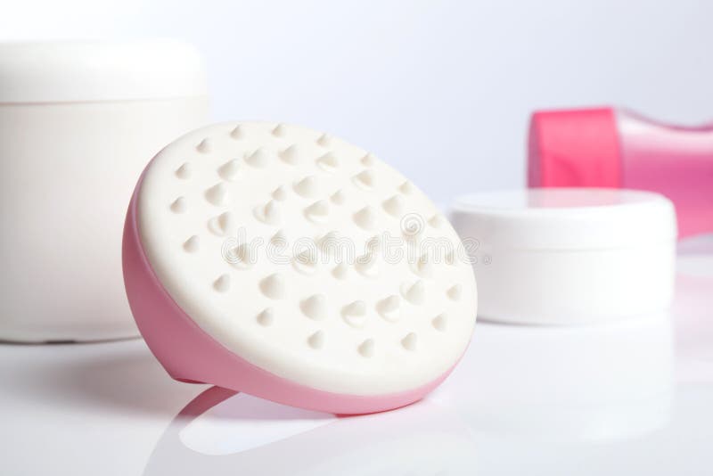 Pink Massaging Tool, Which Eliminate Cellulite Stock Photo - Image of ...