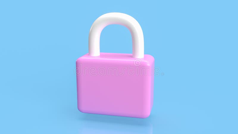 The Pink Master Key for Security Concept 3d Rendering Stock ...