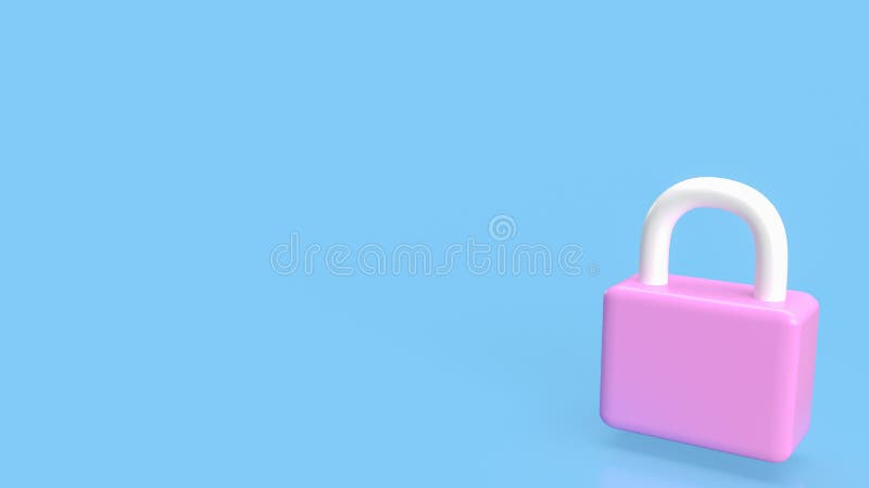 The Pink Master Key for Security Concept 3d Rendering Stock ...