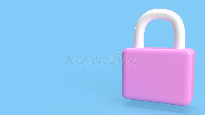 The Pink Master Key for Security Concept 3d Rendering Stock ...