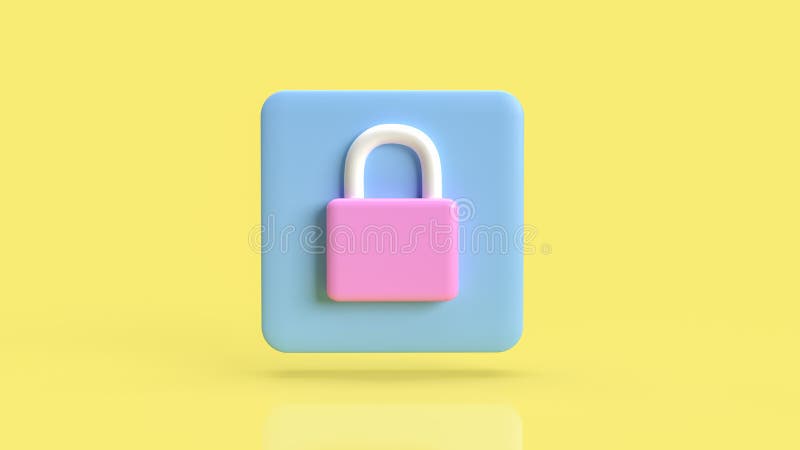 The Pink Master Key for Security Concept 3d Rendering Stock ...