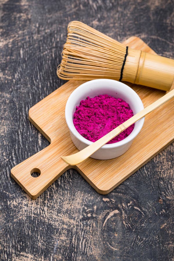 Pink Matcha Powder from Dragon Fruit Stock Image - Image of ruby ...