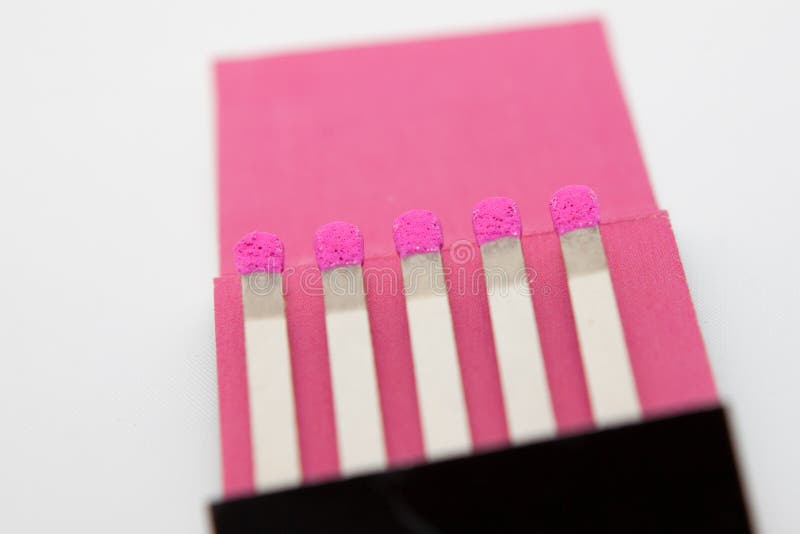 Pink matches stock image. Image of matchsticks, ignite - 32571877